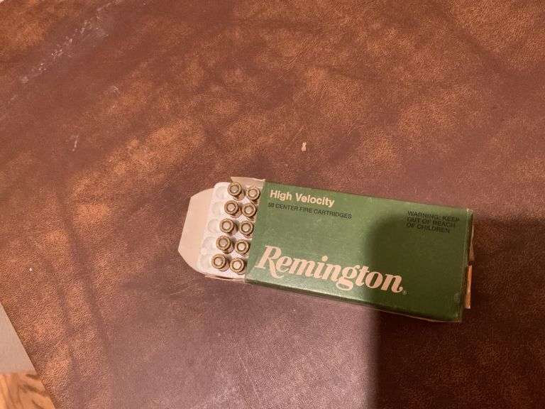 Remington high velocity 50 centerfire cartridges, - Legacy Auction Company