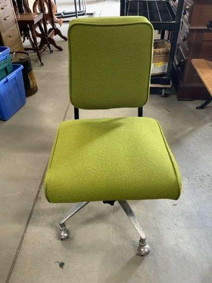 Lime green upholstered desk chair - Legacy Auction Company