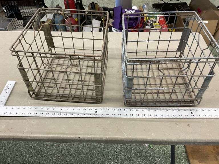 Two milk crates. Hometown and Flav o rich - Legacy Auction Company