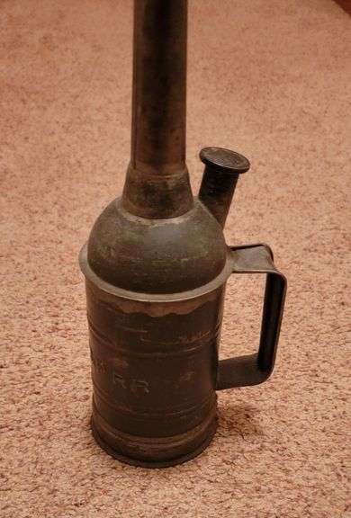 Vintage Galvanized "Long Spout" Railroad Oiler - Legacy Auction Company