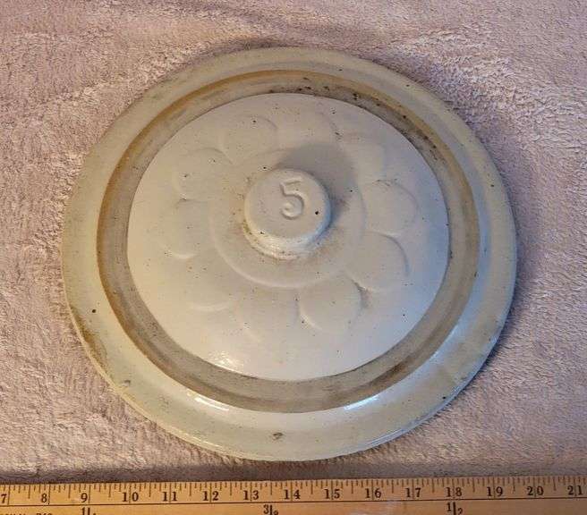 5 Gal Red Wing Stoneware "Petal" Crock Lid - Legacy Auction Company