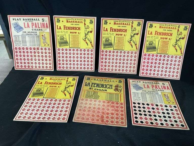 Vintage baseball punch cards - Legacy Auction Company