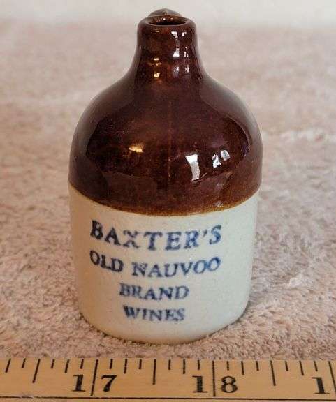 Vintage Minature Stoneware Advertising Jug - Legacy Auction Company