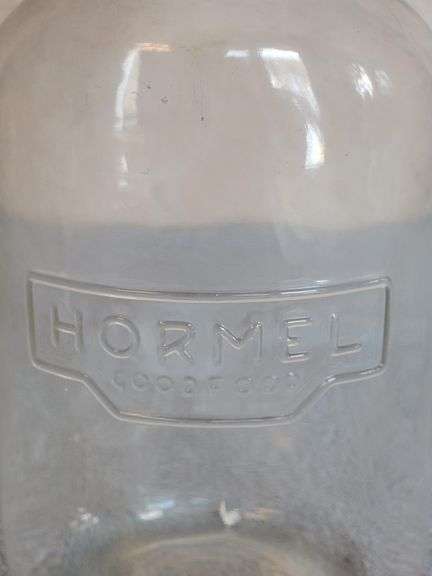 Vintage "Hormel" Good Food Atlas Glass Meat Jar - Legacy Auction Company