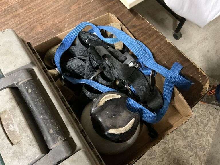 Antique tool, straps and toolbox - Legacy Auction Company