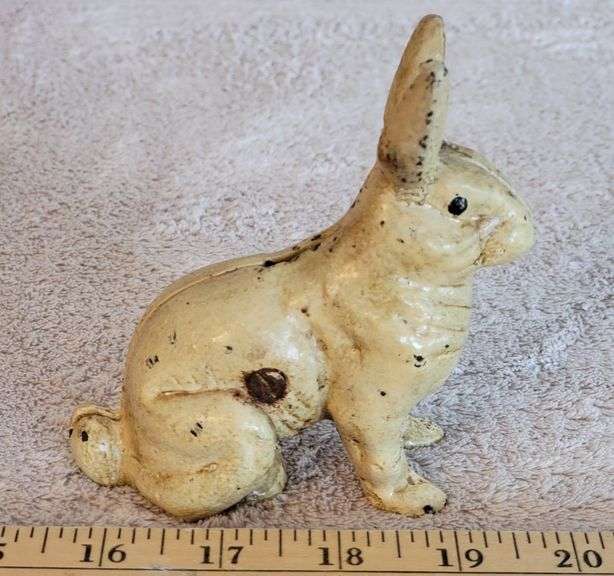 Vintage Cast Iron Rabbit Still Bank - Legacy Auction Company