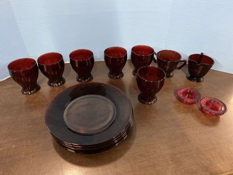 Ruby glassware - Legacy Auction Company