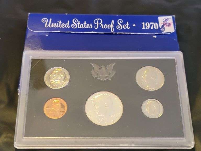 U. S. States "1970" Proof Set, 50 cent coin is - Legacy Auction Company