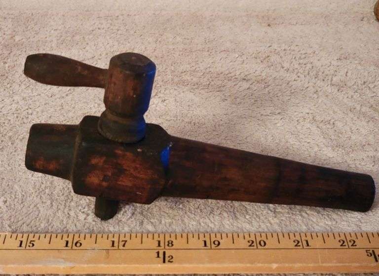 Vintage Wooden Whiskey Barrel Tap - Legacy Auction Company