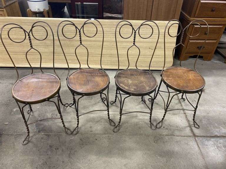4 Vintage Wire Frame Chairs - Legacy Auction Company
