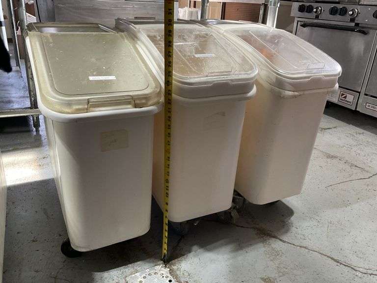 3 Winco flour bins - Legacy Auction Company