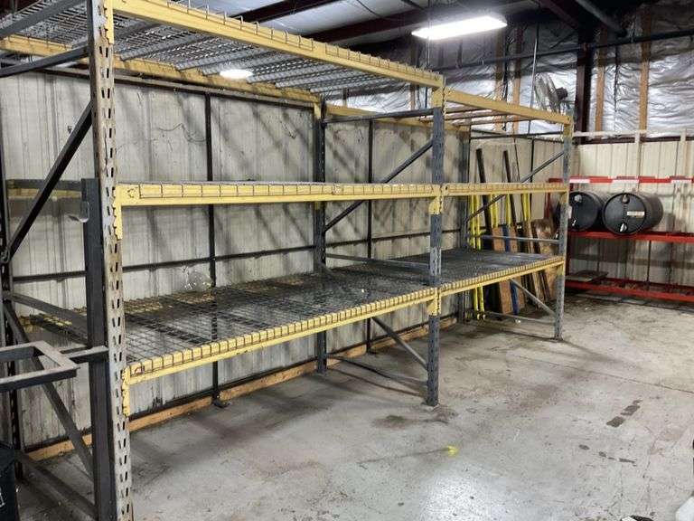 Pallet racking 3/8 foot sides and 12- 98 1/2 - Legacy Auction Company