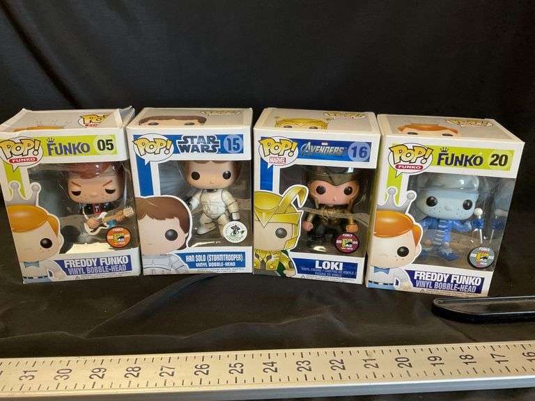 Funko POP #5, 15, 16 & 20 bobble heads - Legacy Auction Company