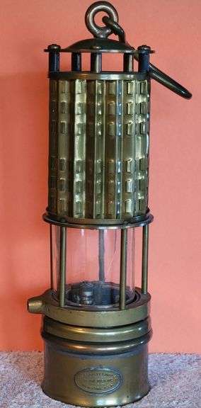 Vintage Brass Miners Safety Lantern Manufactured - Legacy Auction Company