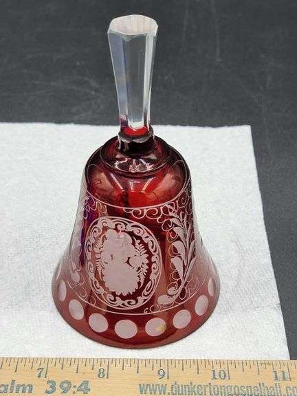 Bells - Egerman Crystal Red/Clear Made In Czechoslovakia & Bohemia ...