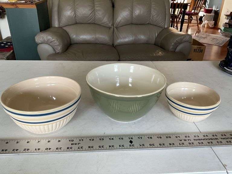 3 Heirloom pantry collection bowls - Legacy Auction Company