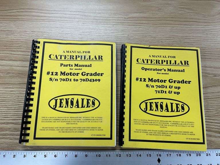 Caterpillar parts and operators manuals - Legacy Auction Company