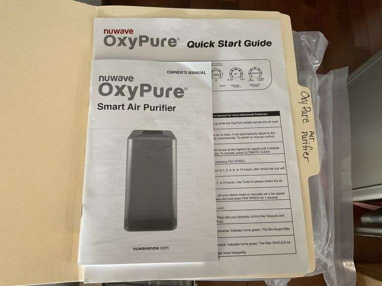 New Wave Oxy Pure smart air purifier and filters - Legacy Auction Company