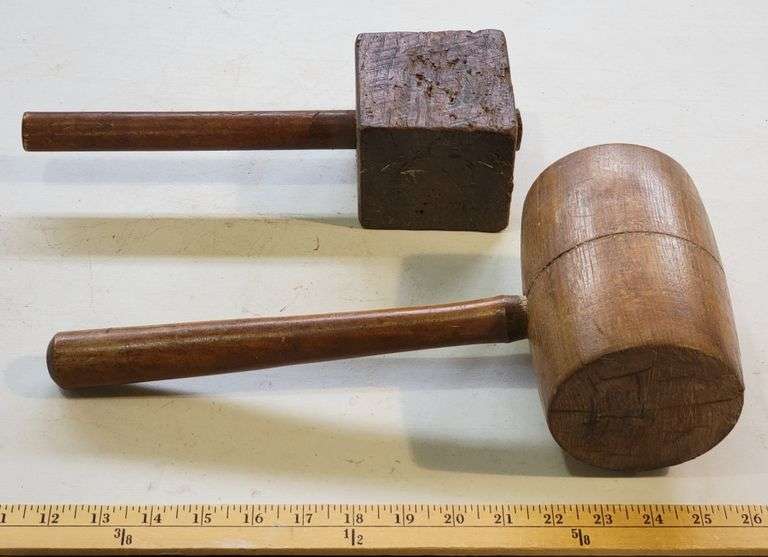 "2" Vintage Wooden Mallets (NICE Condition) - Legacy Auction Company