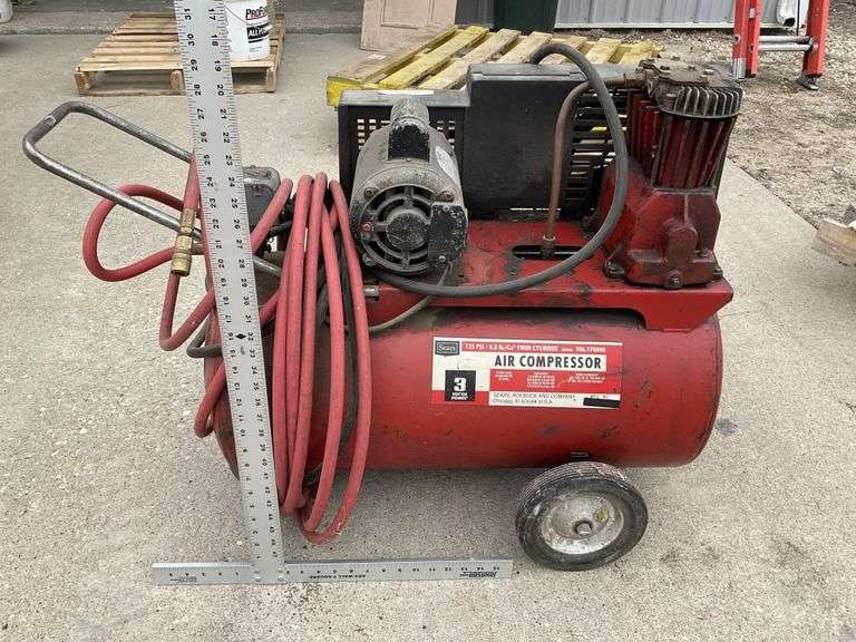 Sears 3 horse 20 gallon portable air compressor - Legacy Auction Company