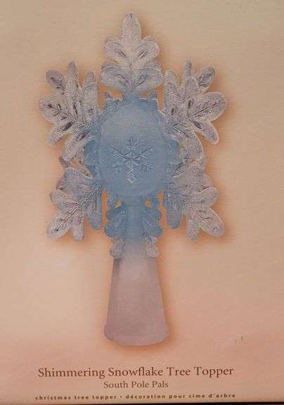 Hallmark Shimmering Snowflake Tree Topper & Hand - Legacy Auction Company