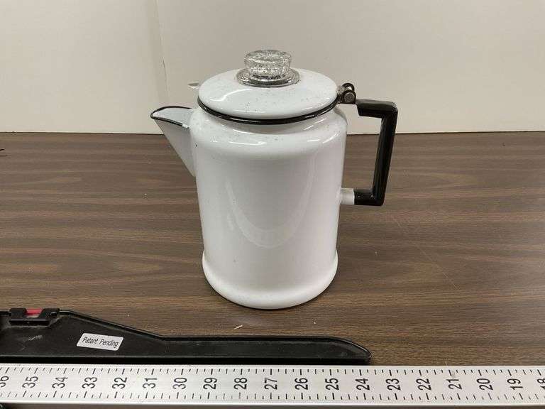 Enamel coffee percolator - Legacy Auction Company