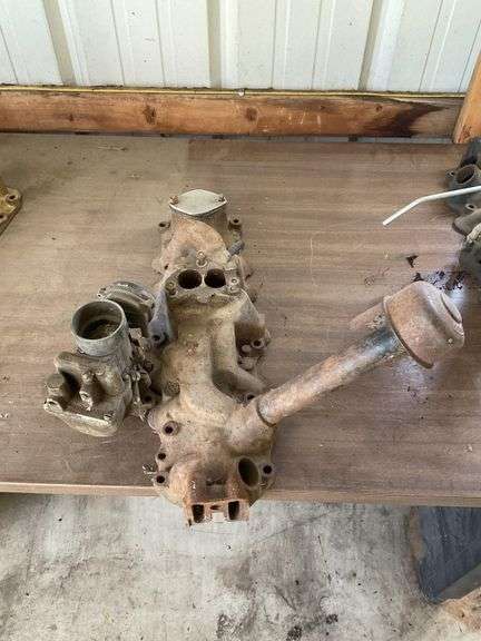 Ford flathead v8 2 barrel intake manifold with - Legacy Auction Company