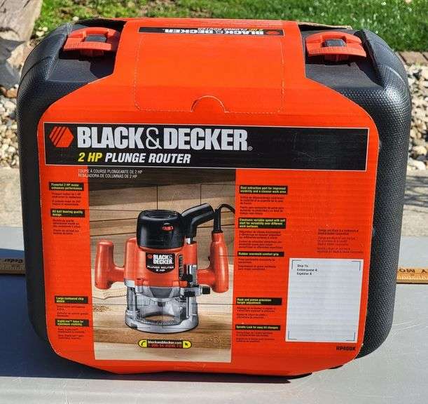 Black & Decker 2 HP Plunge Router (New In Case) - Legacy Auction Company