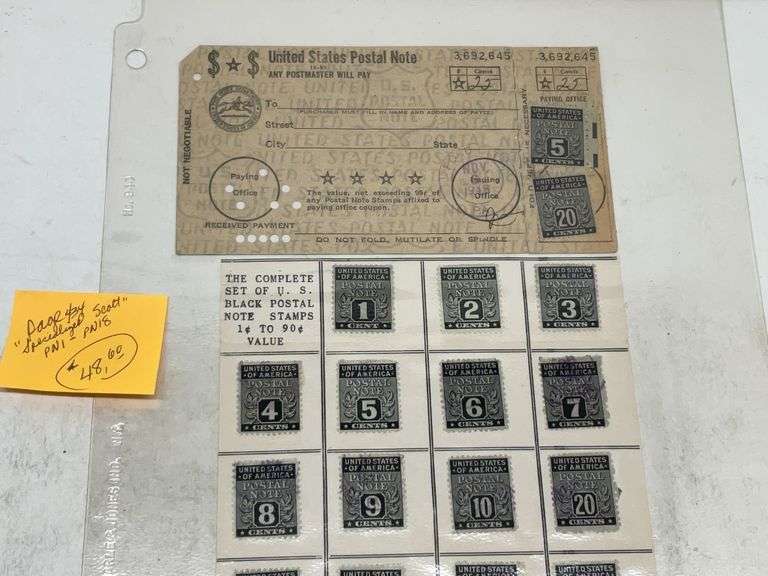 Postal note stamps - Legacy Auction Company