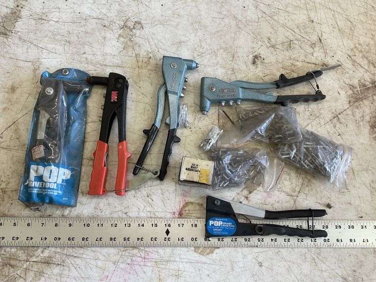 Pop rivet guns and pop rivets - Legacy Auction Company