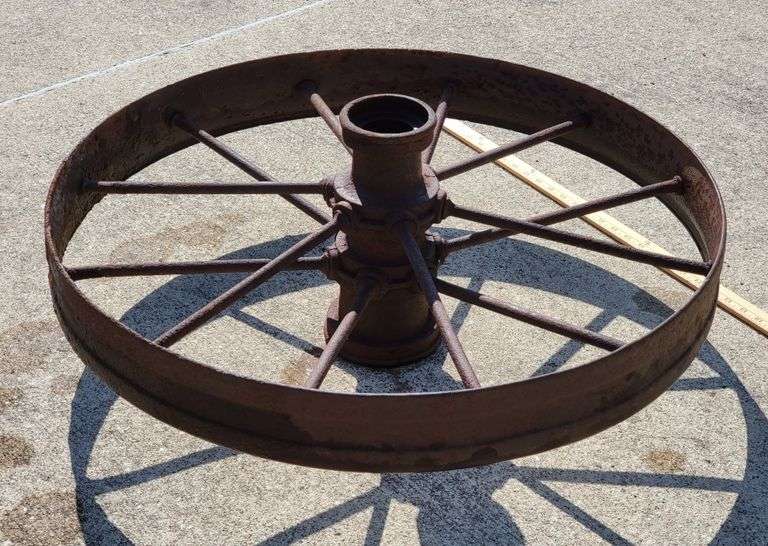 Vintage Metal Tractor Wheel (Diameter 30") - Legacy Auction Company