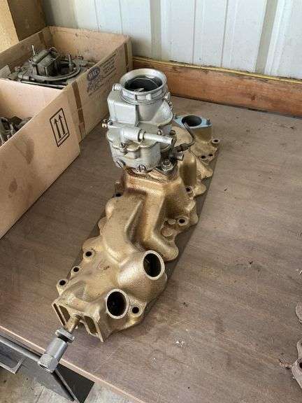 Ford flathead v8 2 barrel intake manifold with - Legacy Auction Company