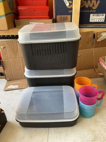 Tupperware stackables, cups - Legacy Auction Company