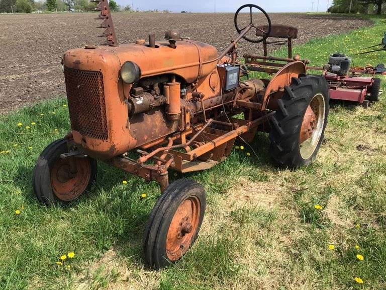 Allis Chalmers B with belly sickle mower, as is - Legacy Auction Company
