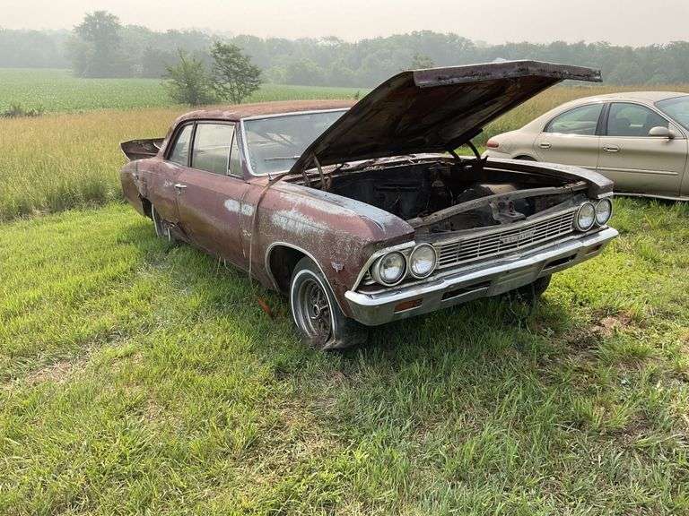 Chevy 66 Chevelle, frame is rusted, no motor - Legacy Auction Company