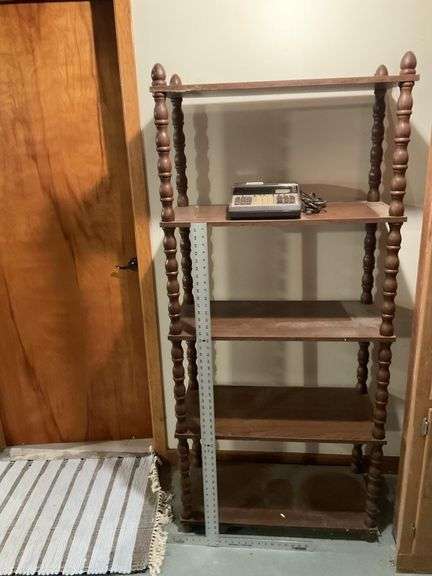 30 x 67 1/2 shelf unit with Sears adding machine - Legacy Auction Company