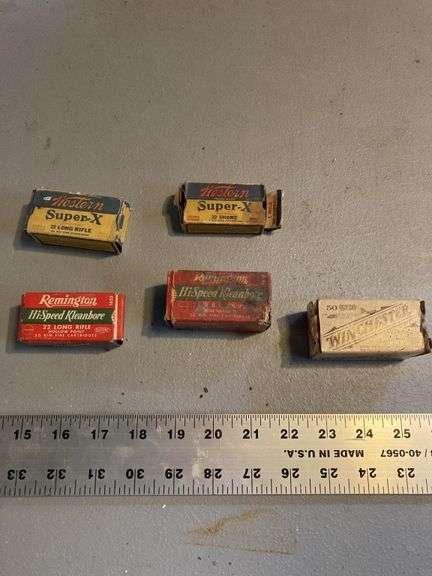 4 boxes .22 lr, box .22 reloads - Legacy Auction Company