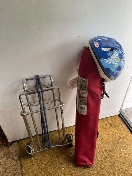 Pop out chair, helmet, cart - Legacy Auction Company