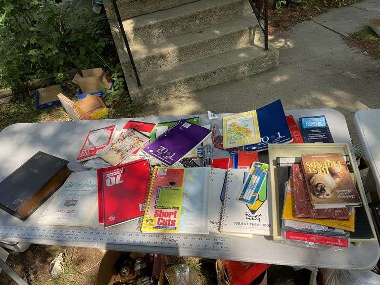 Atlas box, paper, notepads, books, pens and - Legacy Auction Company