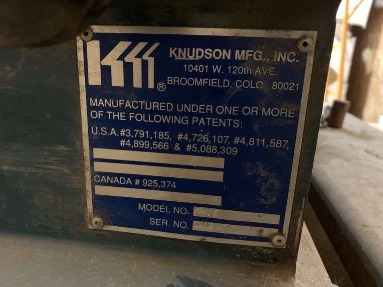 Knudson MFG Model KR-12C Standing seam roll former on trailer - Legacy ...