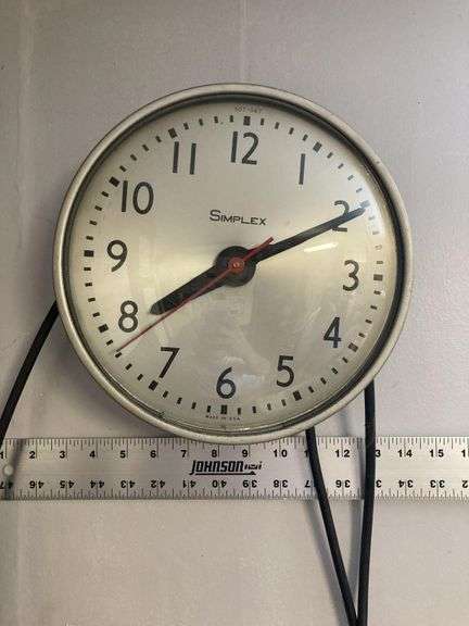 Simplex wall clock, works - Legacy Auction Company