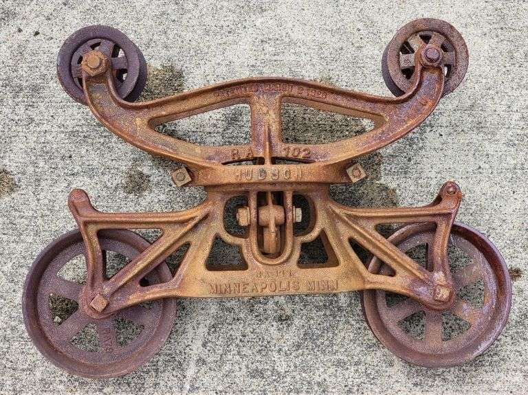Antique "Hudson" Cast Iron Barn Hay Trolley (All - Legacy Auction Company