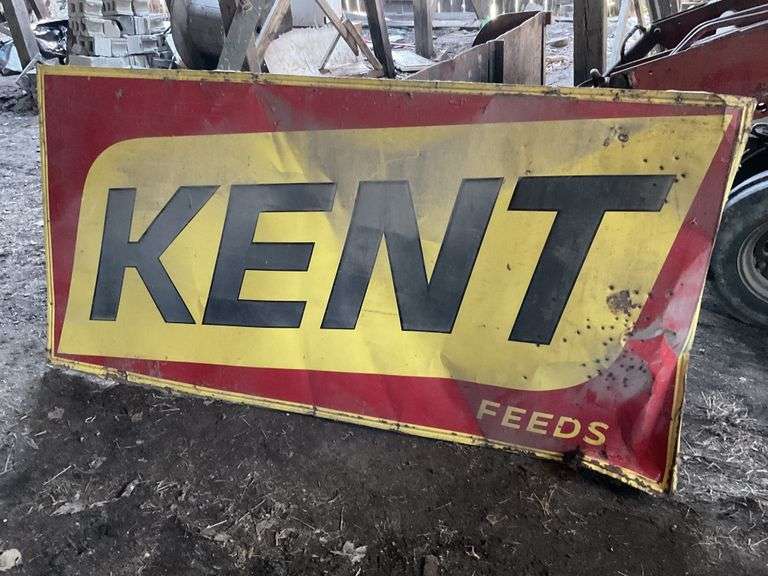 Vintage Kent, feeds metal sign - Legacy Auction Company