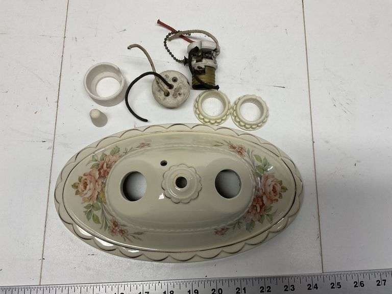 Vintage porcelain light fixture - Legacy Auction Company