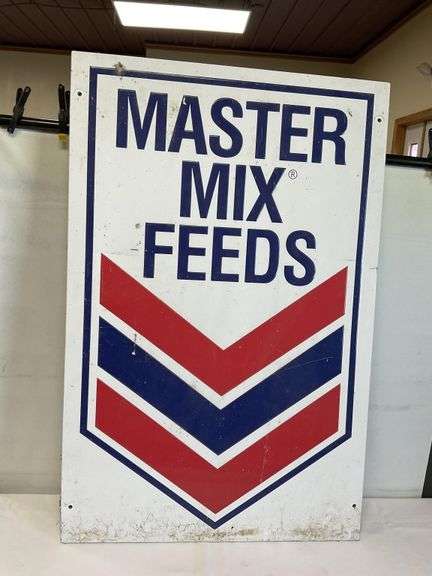 Master Mix Feeds tin sign 22 x 35 - Legacy Auction Company