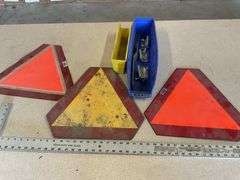 Slow moving vehicle signs with brackets - Legacy Auction Company