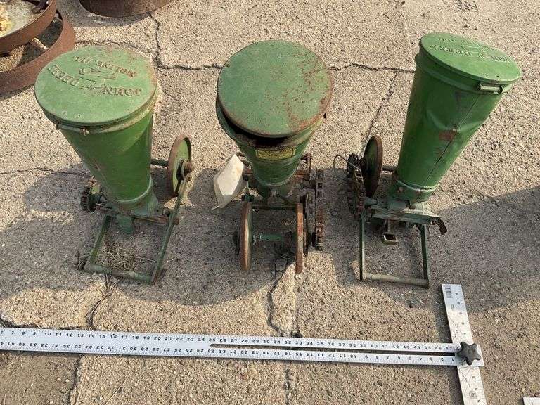 3- Vintage John Deere planter boxes - Legacy Auction Company