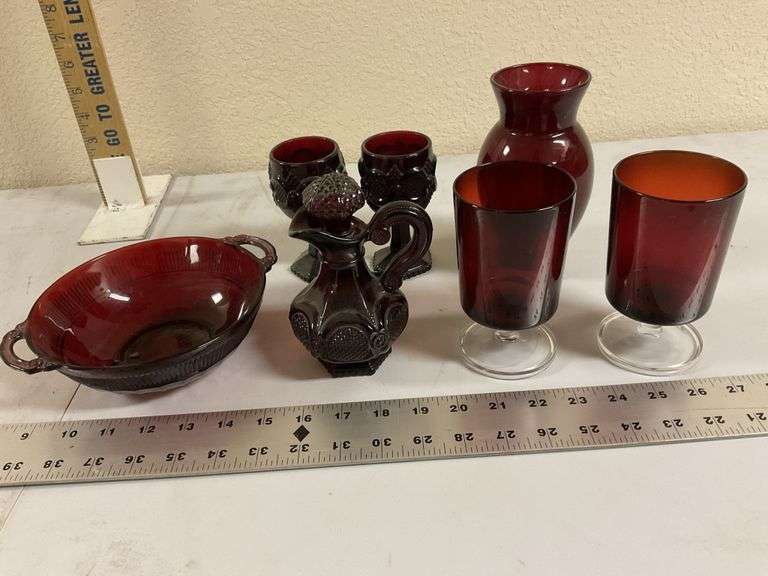 Red glassware - Legacy Auction Company
