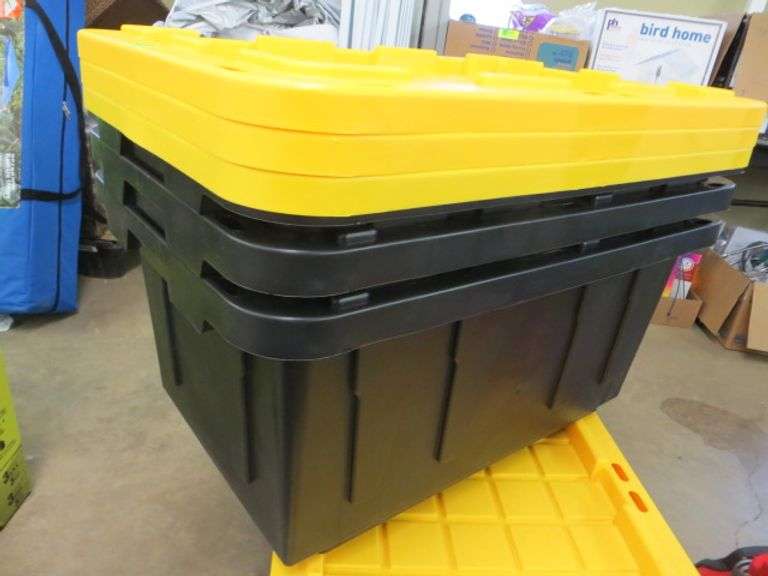 Three 17 gallon Tuff Boxes - Lambrecht Auction, Inc.