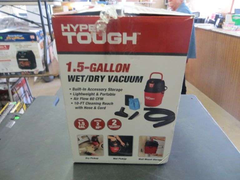 Hyper Tough 1.5 Gallon Mini Shop Vac - Lambrecht Auction, Inc.